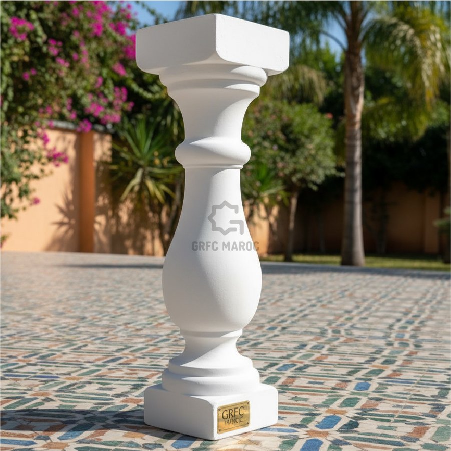Balustre Classique en Béton GRC – Modèle Carré – GRFC Boutique